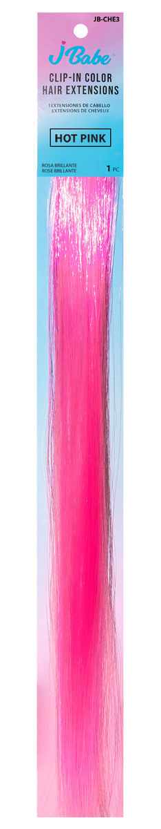 Clip-In Color Hair Extension - Hot Pink – JBabe USA
