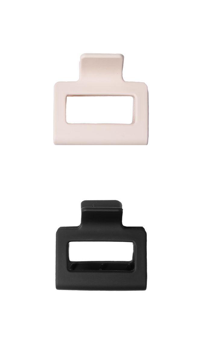 Small Square Hair Clips - Black/Beige – JBabe USA