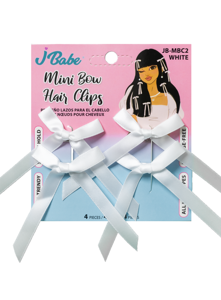 Mini Hair Bows - White – JBabe USA